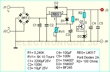 ELECTRONIQUE 3D - Le regulateur LM317