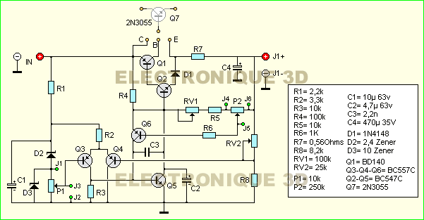 ELECTRONIQUE 3D Alimentation stabilisée Le LM