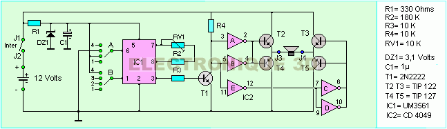 Schema sirene bateau